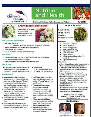Nutrition & Health Newsletters | The Children's Hospital at Montefiore